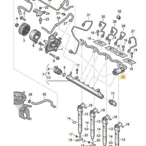 CP3 High Pressure Fuel Pump Conversion Kit, VW CBEA CJAA TDI [$200 CORE ...